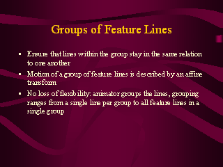 Groups of Feature Lines